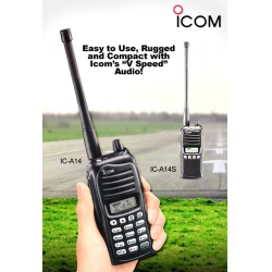 ICOM IC A14 FULL KEYPAD COM RADIO W/ 220V CHARGER from Aircraft Spruce ...