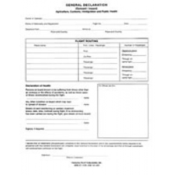 PAD OF GENERAL DECLARATION FR+ from Aircraft Spruce Europe