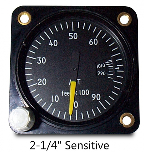 SKYSPORTS NON TSO 2-1/4 ALTIMETER 0-10K FT 900-104 from Aircraft Spruce ...