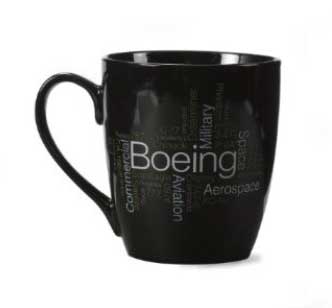BOEING WORD CLOUD MUG BLACK from Aircraft Spruce Europe