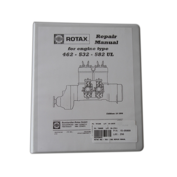 Rotax 462 - 532 - 582 Repair Manual from Aircraft Spruce Europe